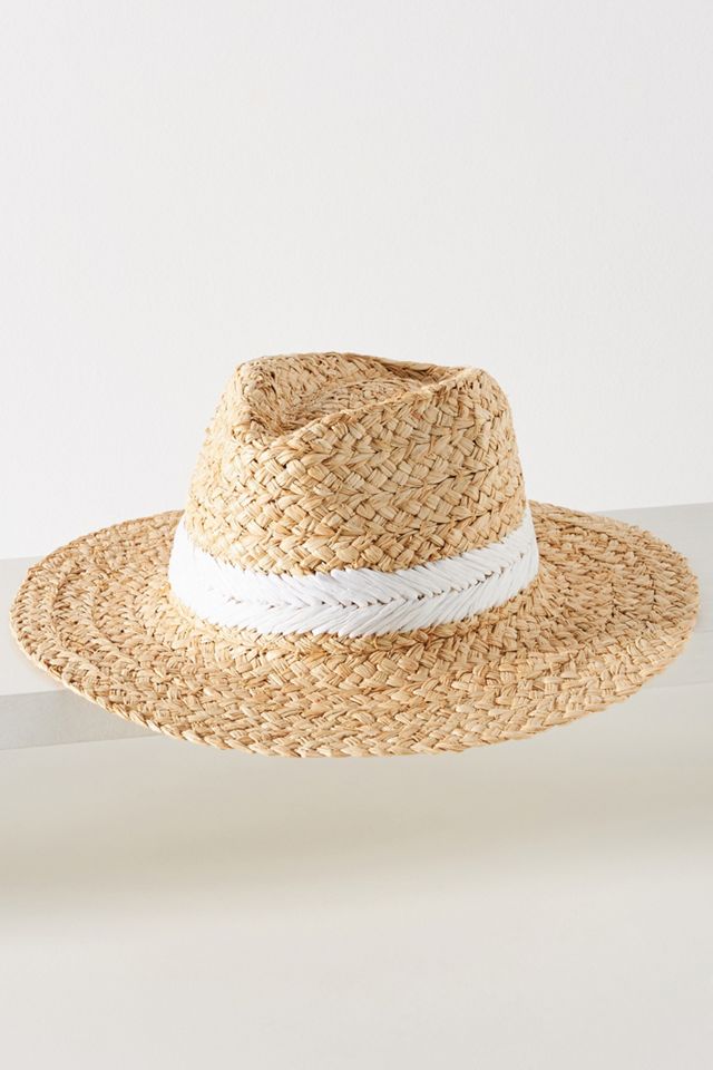 Coastal Braided Straw Fedora | Anthropologie