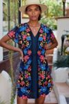 Farm Rio Floral Cover-Up Mini Dress | Anthropologie