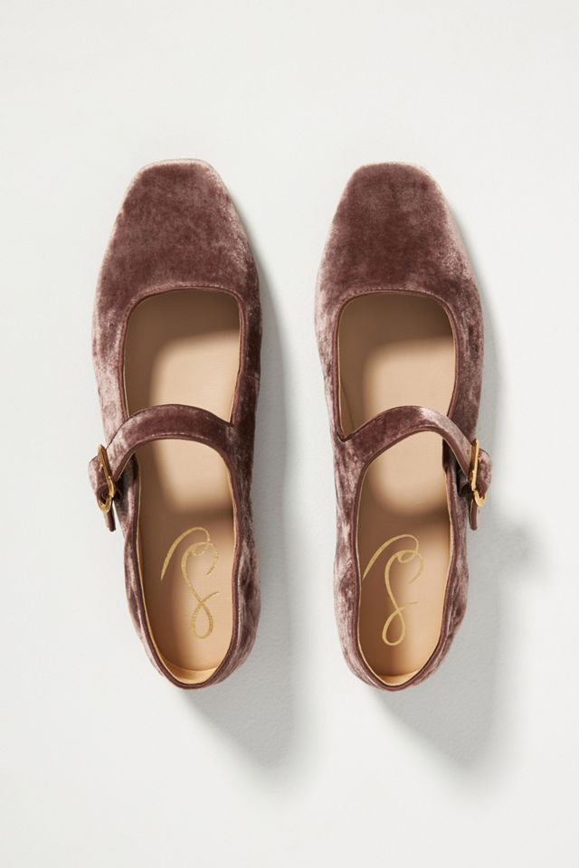 Sam Edelman Michaela Velvet Mary Jane Flats | Anthropologie