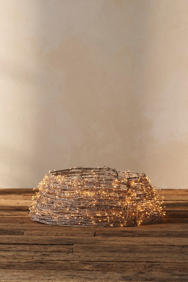 Stargazer LED Rattan Vine Tree Skirt | Anthropologie