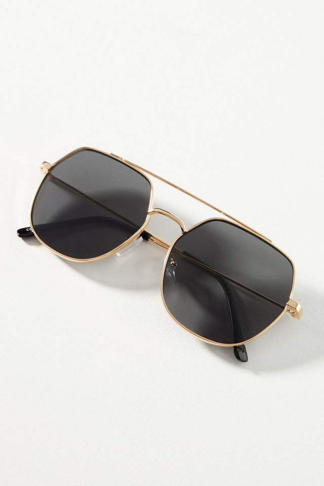 Square Aviator Sunglasses | Anthropologie