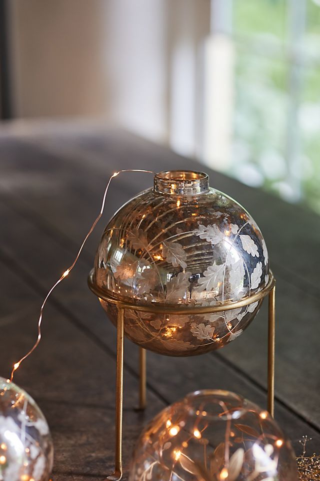 Etched Mercury Glass Vase | Terrain Etched Mercury Glass Vase | Terrain