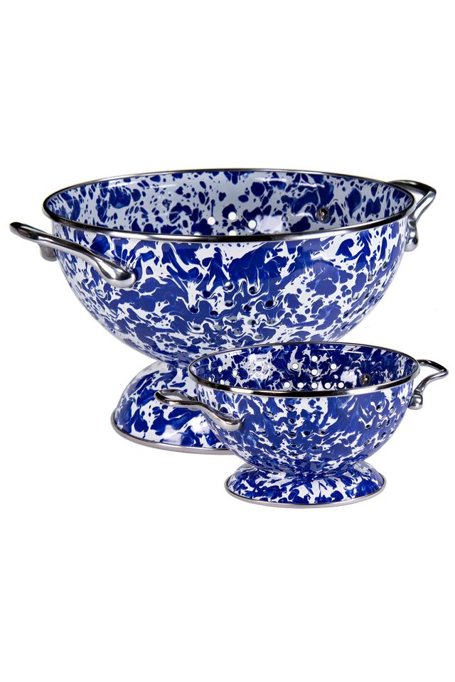 Golden Rabbit 2-piece Enamelware Colander Set | AnthroLiving