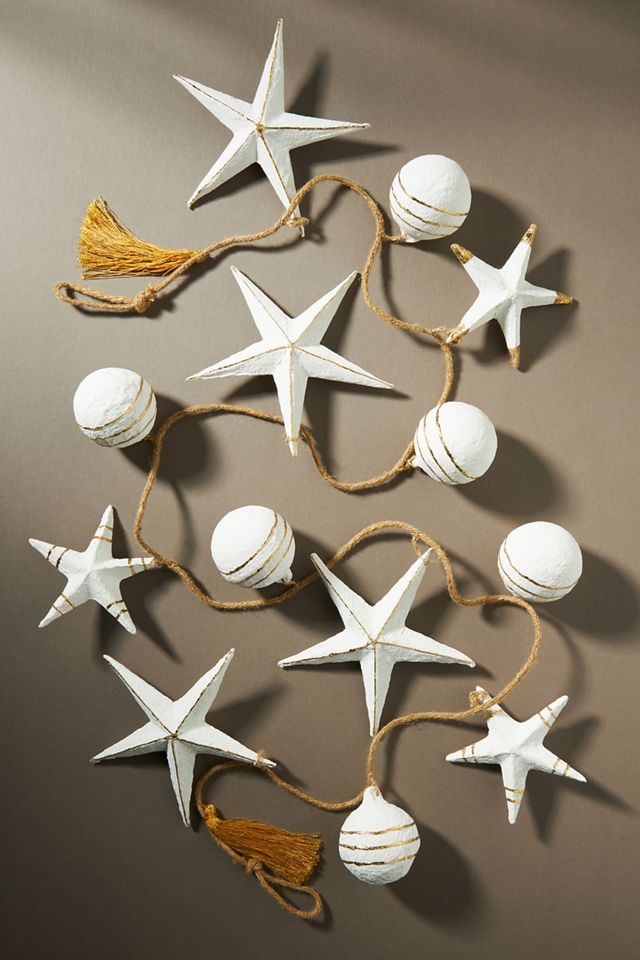 Stars and Orbs Garland | Anthropologie