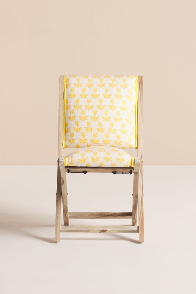 Jen Hewett Blockprinted Terai Folding Chair | Anthropologie