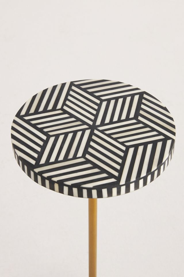 Optical Inlay End Table | AnthroHome