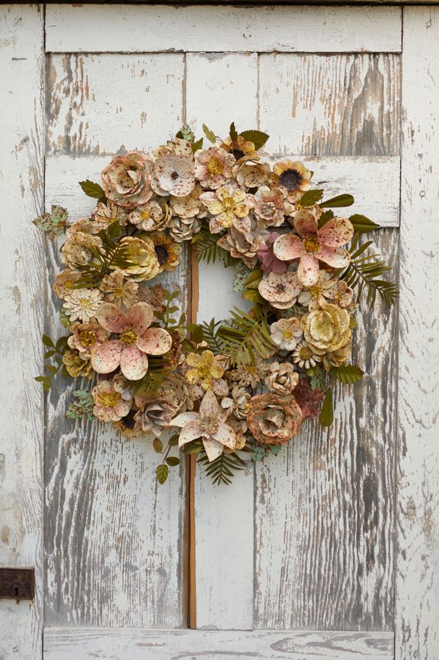 Palms + Florals Iron Wreath | Anthropologie