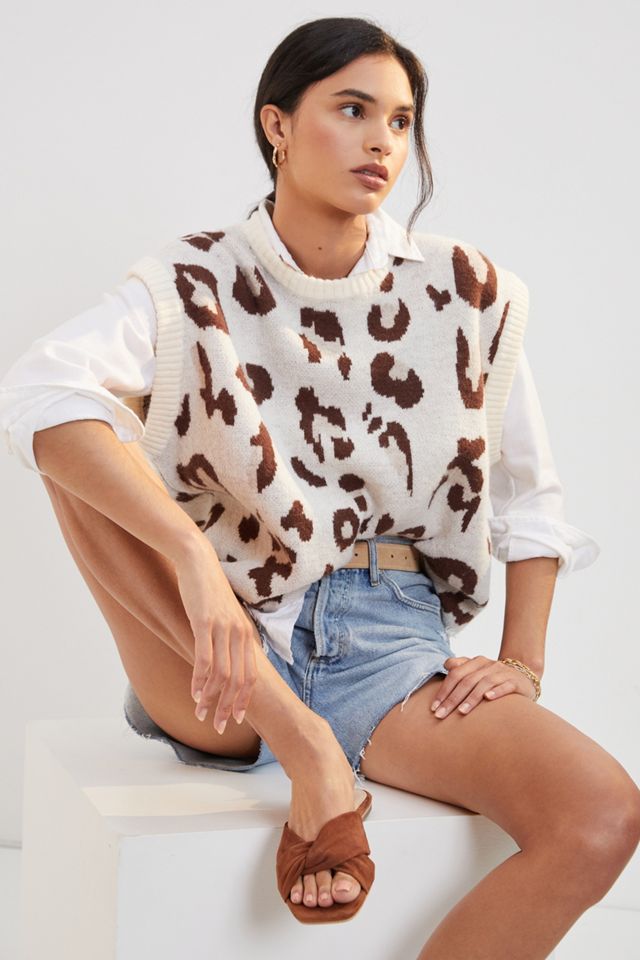 Spotted Knit Vest | Anthropologie