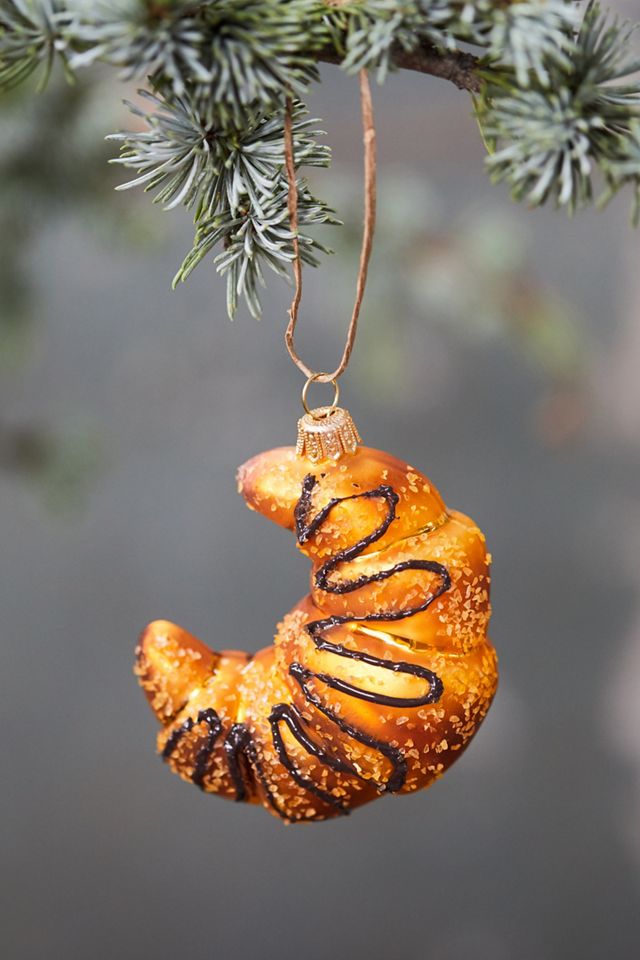 Chocolate Croissant Glass Ornament | Anthropologie