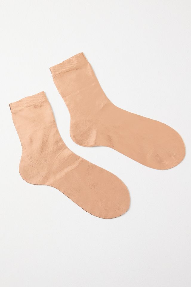 Maria La Rosa Laminated Silk Socks | Anthropologie