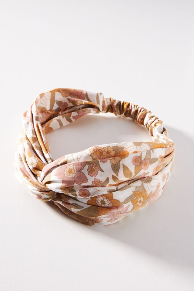 Poppy Floral Twist Headband | Anthropologie