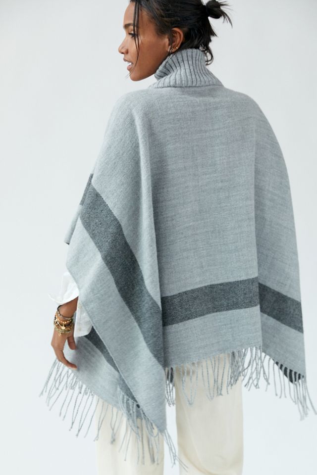 Fringed Funnel Neck Cape | Anthropologie