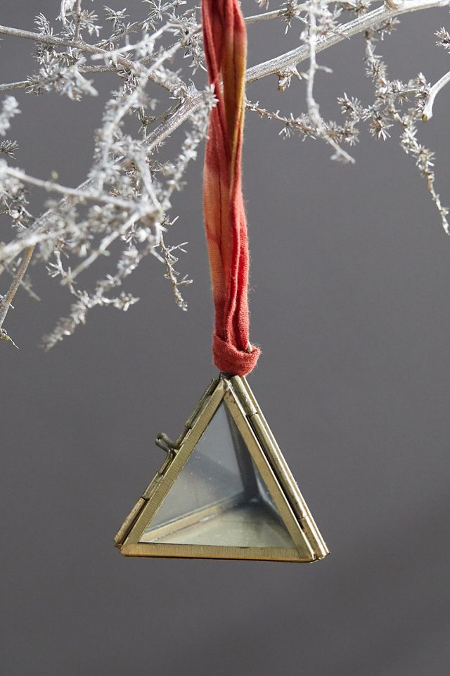 Brass + Glass Pyramid Ornament | AnthroLiving