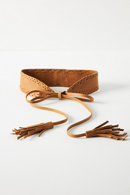 Stitched Fringe Wrap Belt | Anthropologie