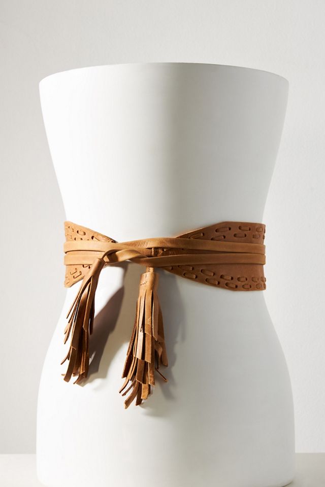 Stitched Fringe Wrap Belt | Anthropologie