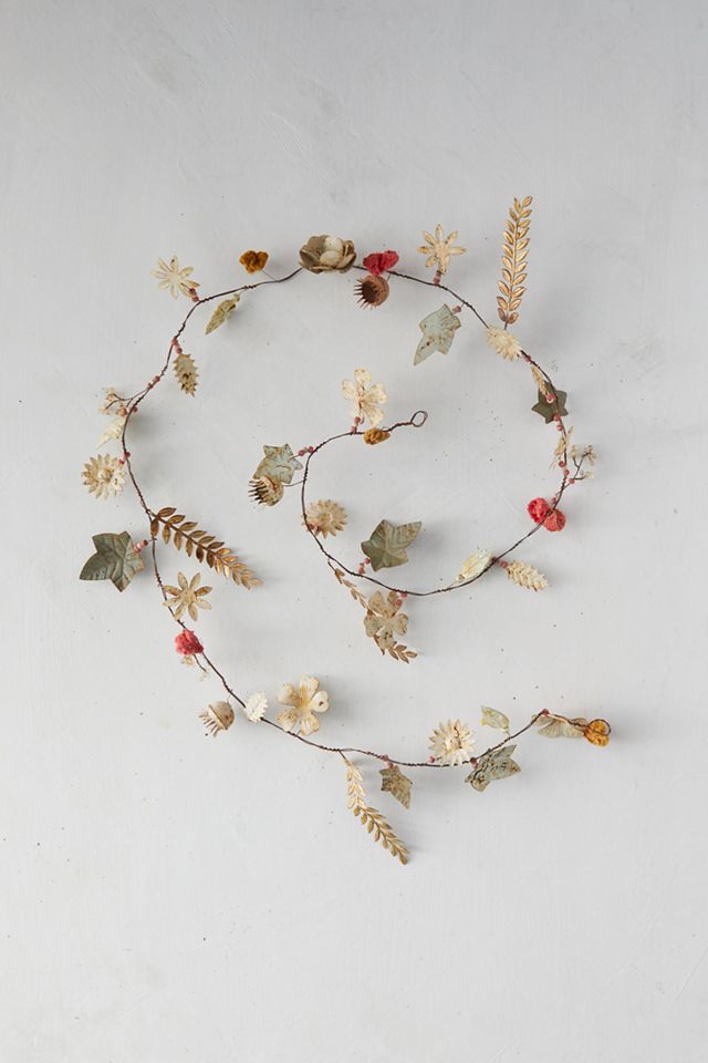 Gilded Forest Iron + Velvet Garland | Anthropologie