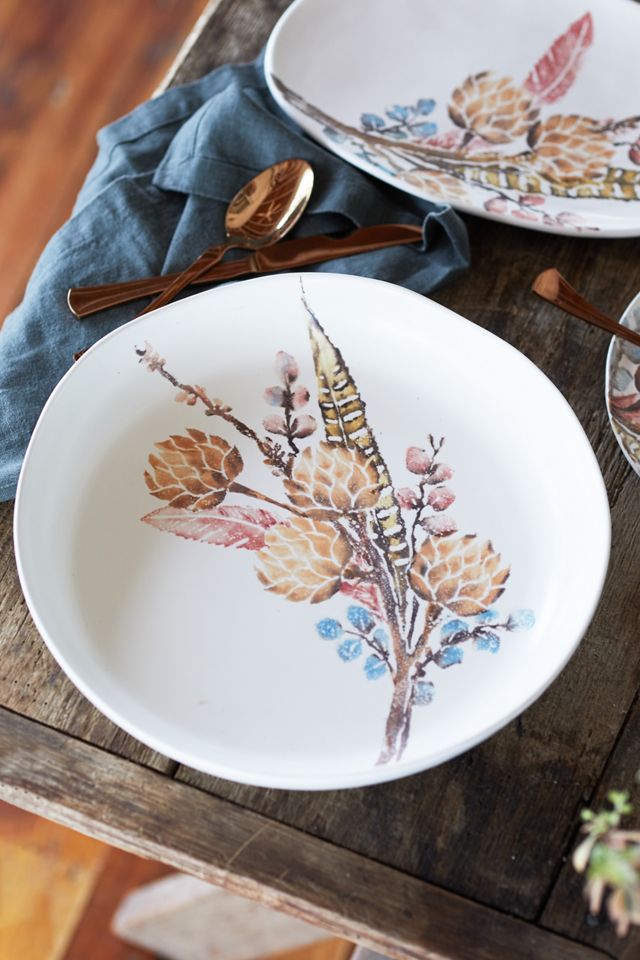 Botanical Sprigs Serving Bowl, Shallow Extra Large | Terrain