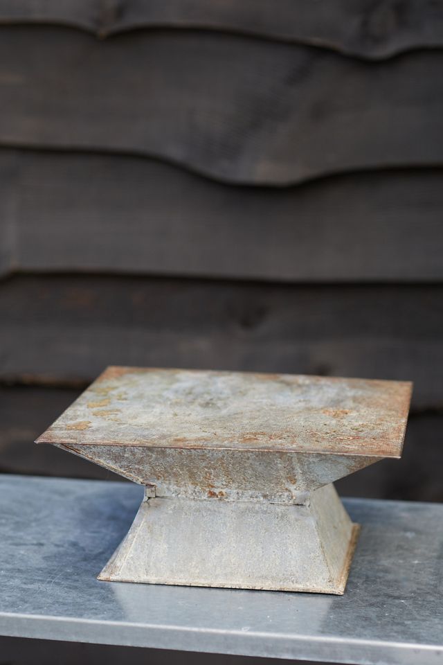Distressed Zinc Riser | AnthroLiving