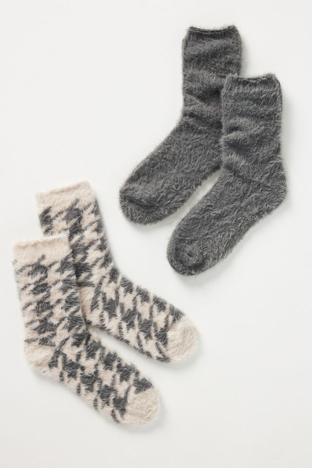 Set of 2 Lemon Houndstooth Socks | Anthropologie UK