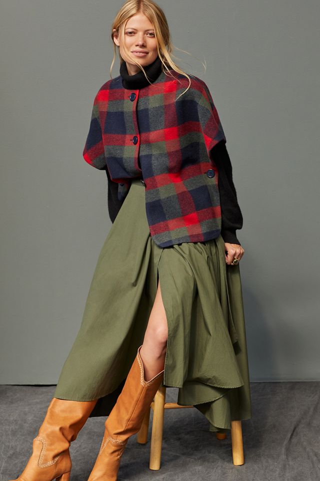 Plaid Cropped Cape | Anthropologie