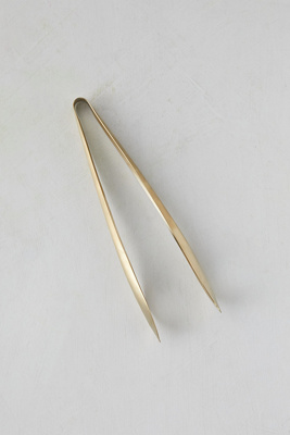 Matte Gold Serving Tongs | Anthropologie