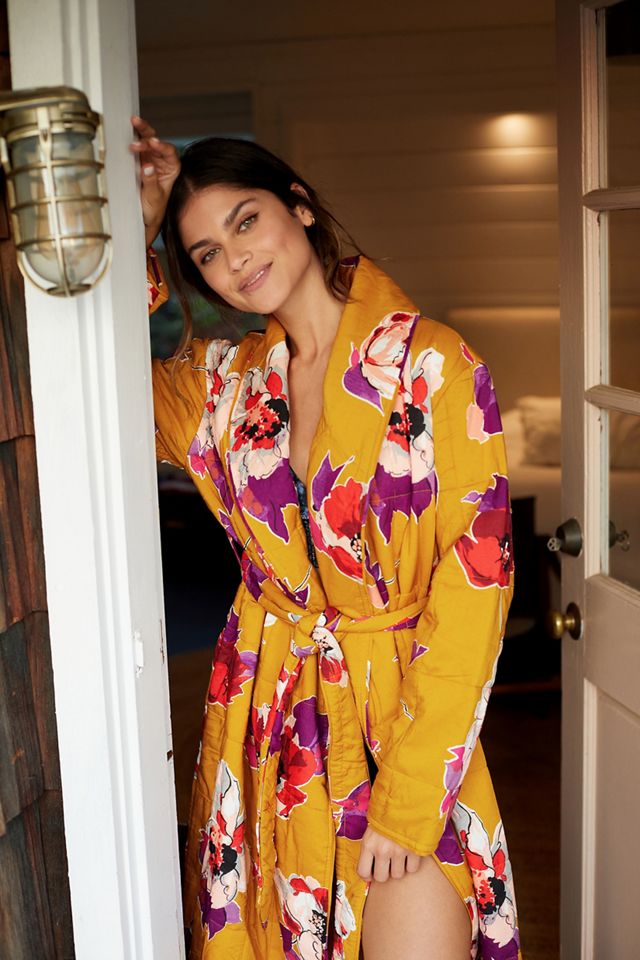 Amber Floral Robe | Anthropologie