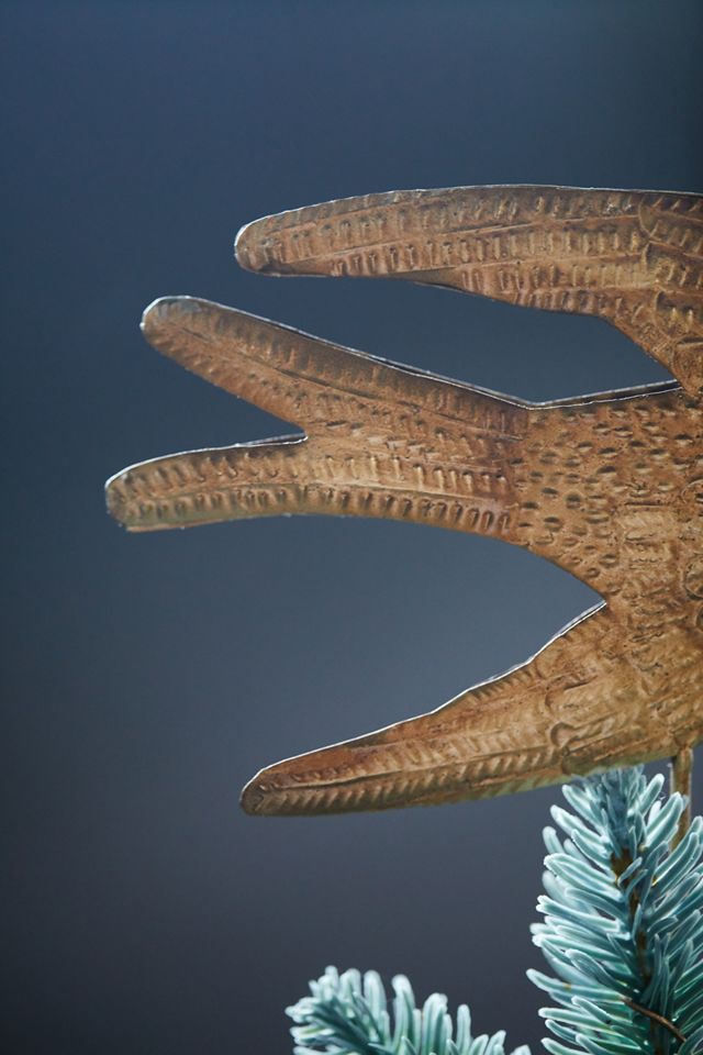 Gilded Iron Bird Tree Topper | Terrain