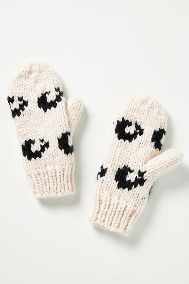 Leopard Knit Mittens | Anthropologie