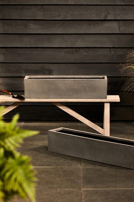 Fiber Trough Planter, Small | AnthroLiving