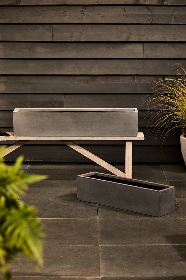 Fiber Trough Planter, Large | Anthropologie