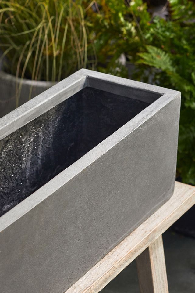 Fiber Trough Planter, Large | Anthropologie