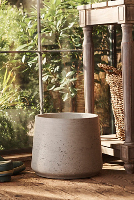 Fiber Cement Drop Planter, 14" | Anthropologie