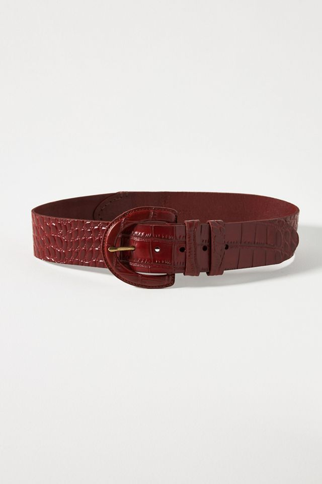 Hensler Rounded Buckle Leather Belt | Anthropologie