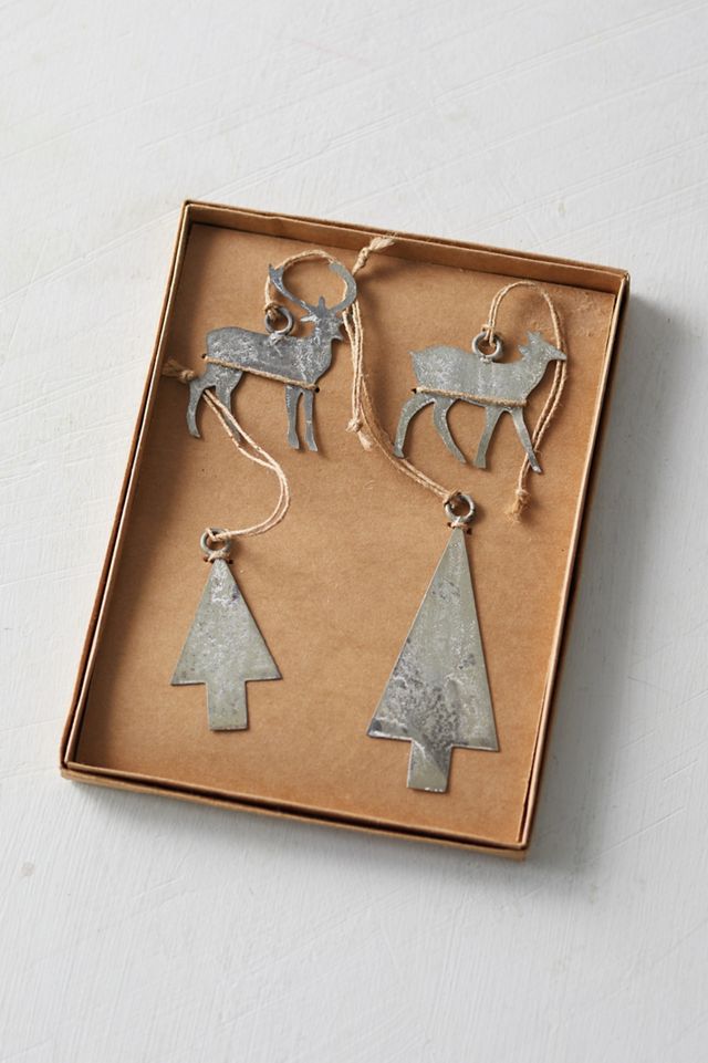 Woodland Iron Gift Toppers, Set of 4 | Anthropologie