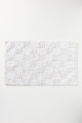 Tufted Checkerboard Bath Mat | Anthropologie