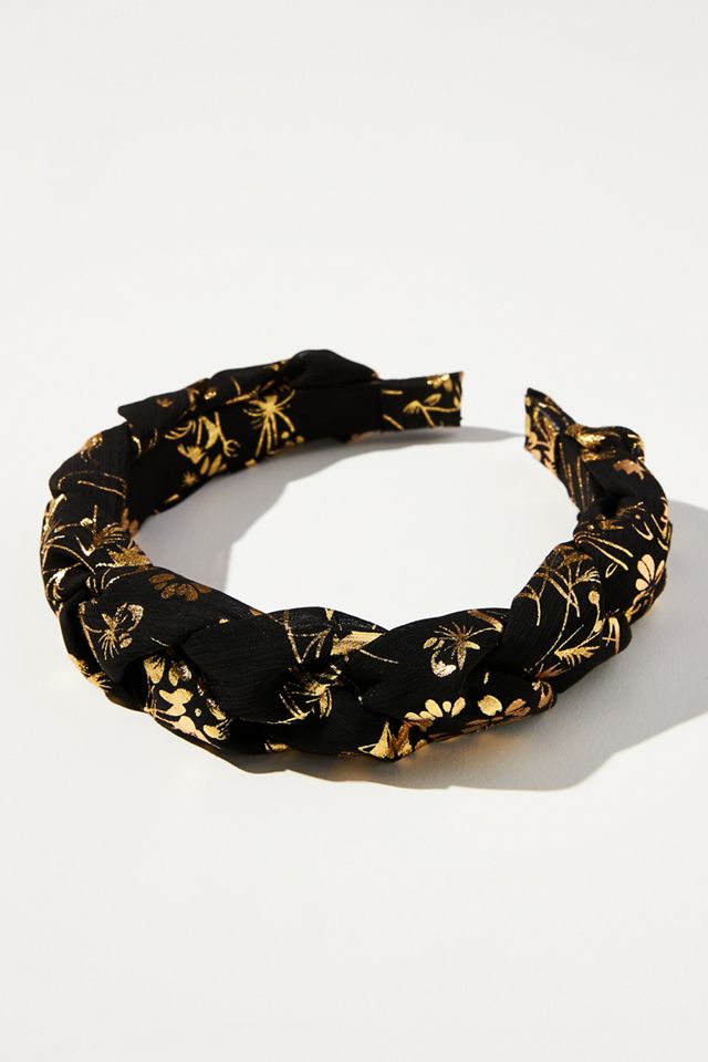 Braided Metallic Headband | Anthropologie