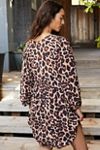 Malai Leopard Cover-Up Mini Dress | Anthropologie