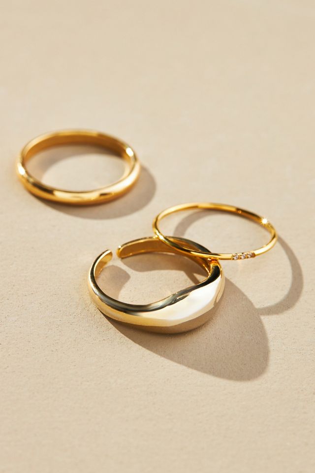 Set of 3 Sleek Rings | Anthropologie UK
