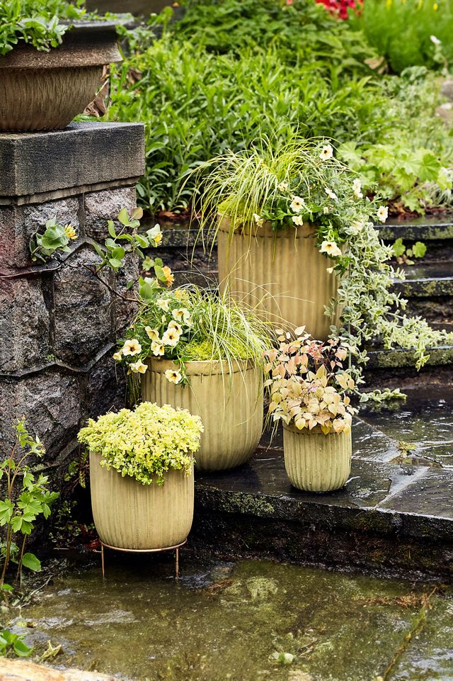 Fiber Concrete Barrel Pot, 20" | AnthroHome