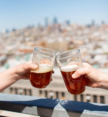 Remark Glass Pint Glass, Set of 2 | AnthroHome