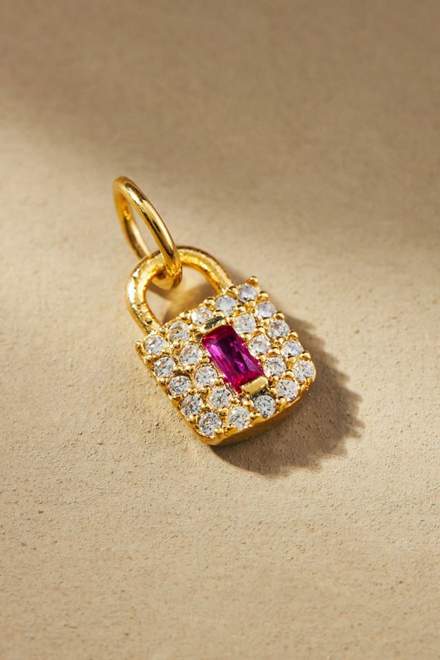 Crystal Lock Charm | Anthropologie