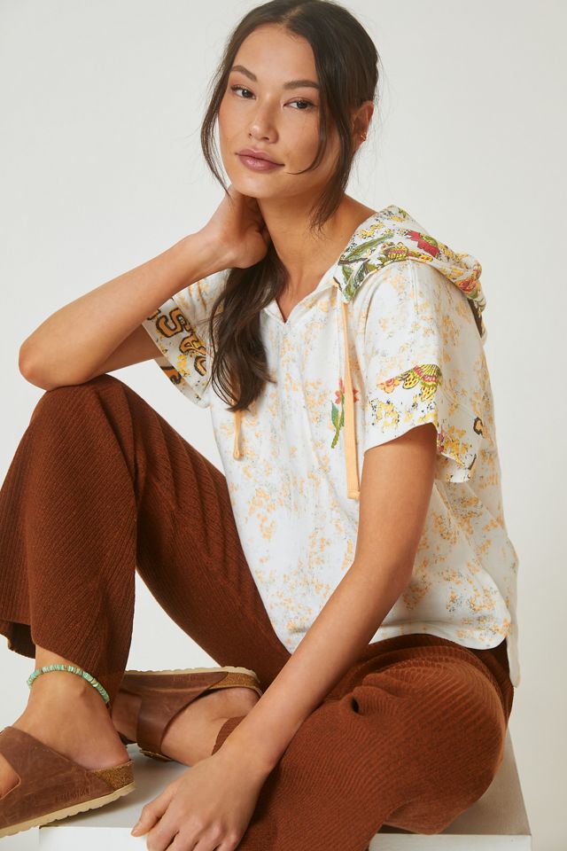 Daily Practice by Anthropologie Short-Sleeve Hoodie | Anthropologie