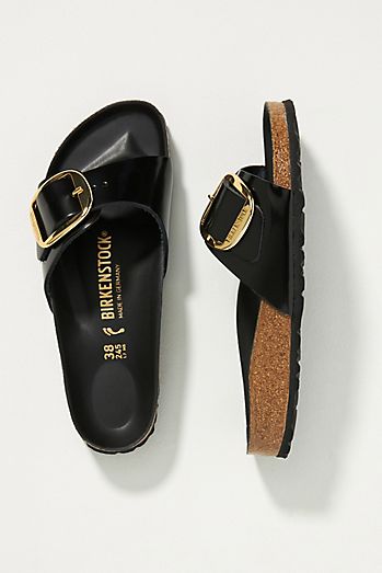 Birkenstock Milano Big Buckle High Shine Sandals | Anthropologie Birkenstock Milano Big Buckle High Shine Sandals | Anthropologie