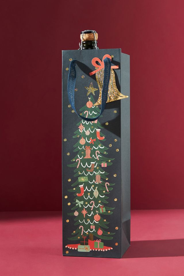 Rifle Paper Co. Deck The Halls Wine Gift Bag | Anthropologie