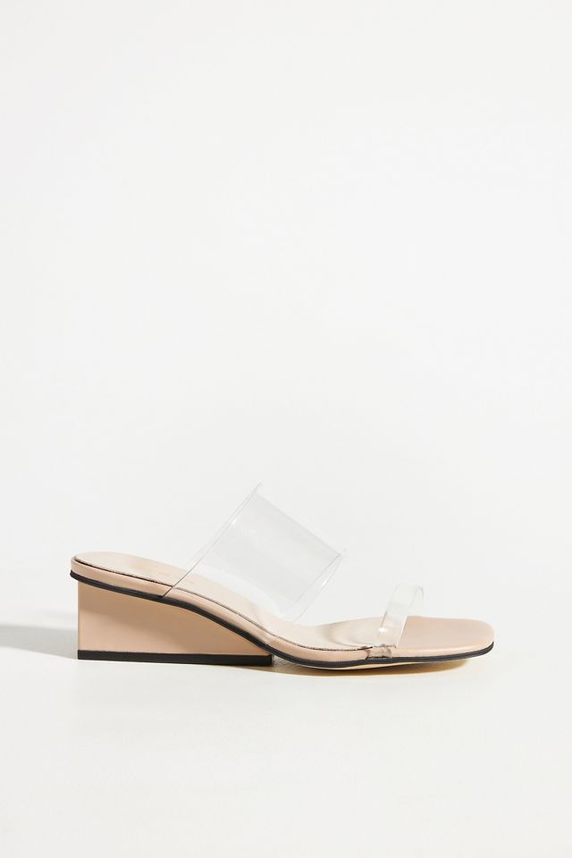 Clear Banded Wedge Mules | Anthropologie