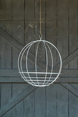 Zinc Sphere Hanging Basket, 18" | AnthroHome