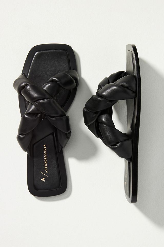 Twisted Puffed Slides | Anthropologie