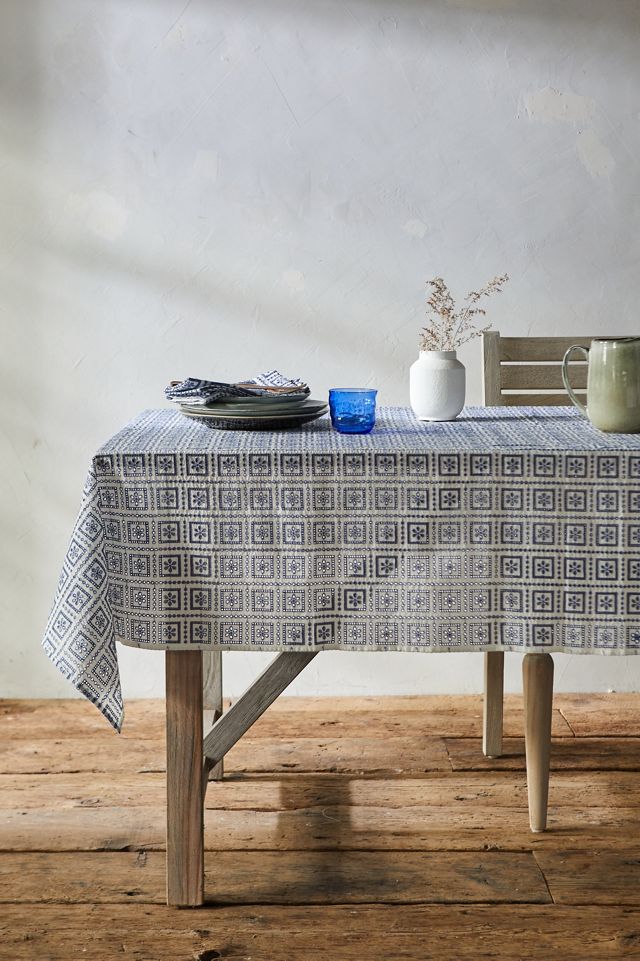 Eyelet Tile Tablecloth | AnthroLiving
