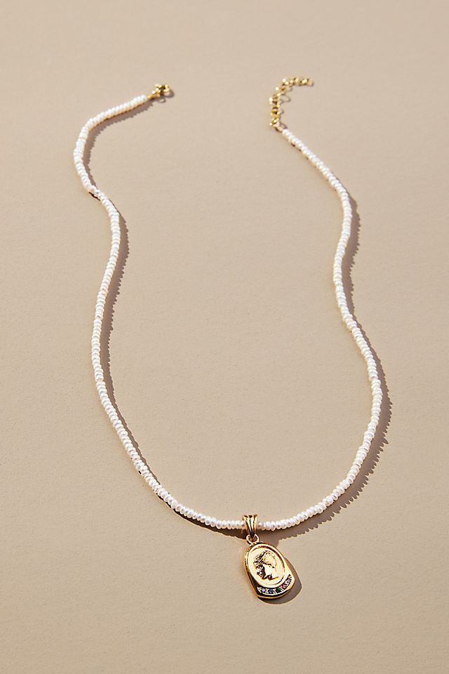 Hermina Athens Hygieia Stardust Pearl Necklace | Anthropologie Hermina Athens Hygieia Stardust Pearl Necklace | Anthropologie