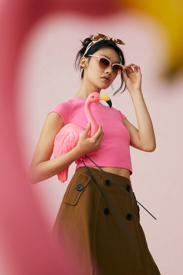 Maeve Ribbed Baby Tee | Anthropologie